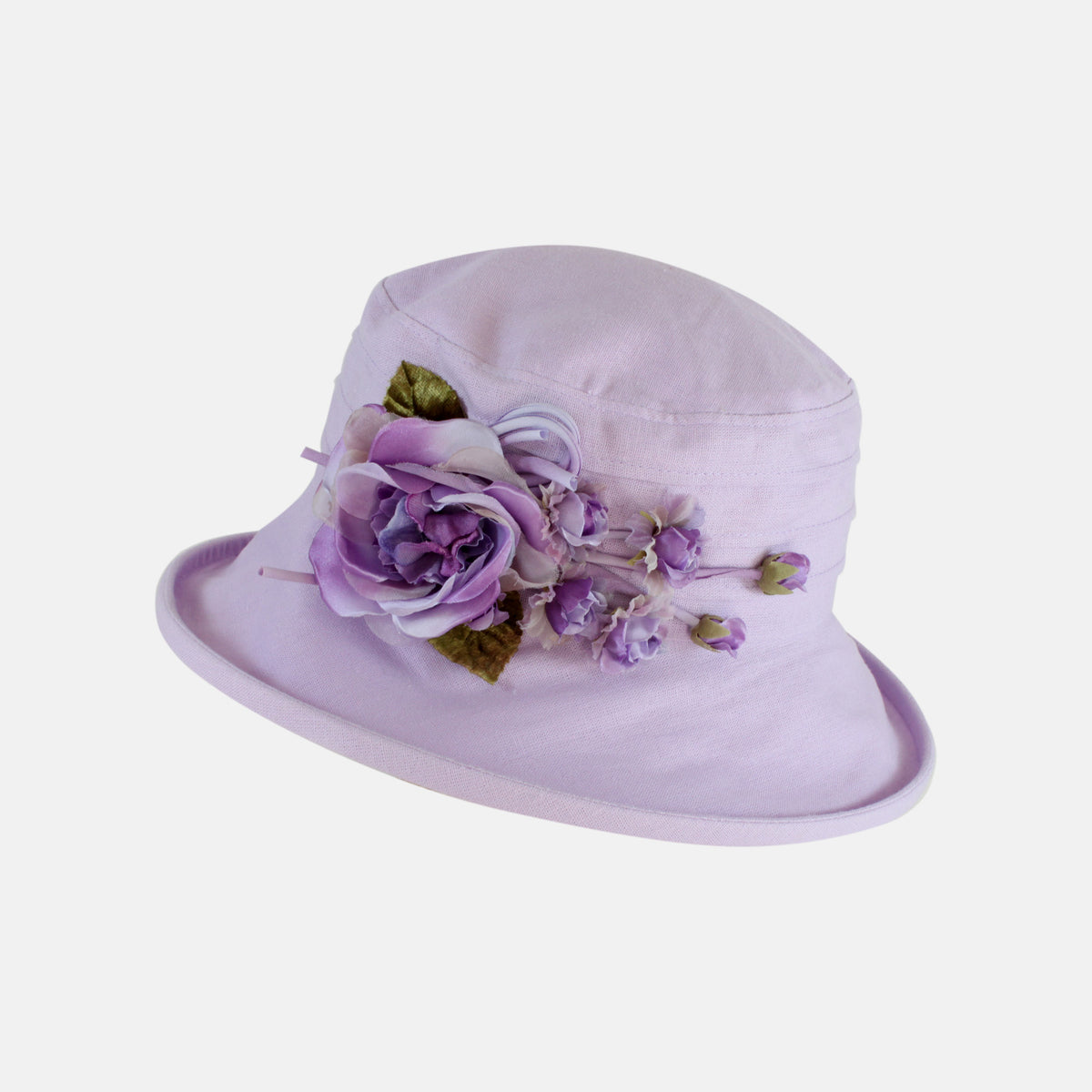 Linen, Packable Sun Hat with Silk Flower - Limited Edition Colour ...