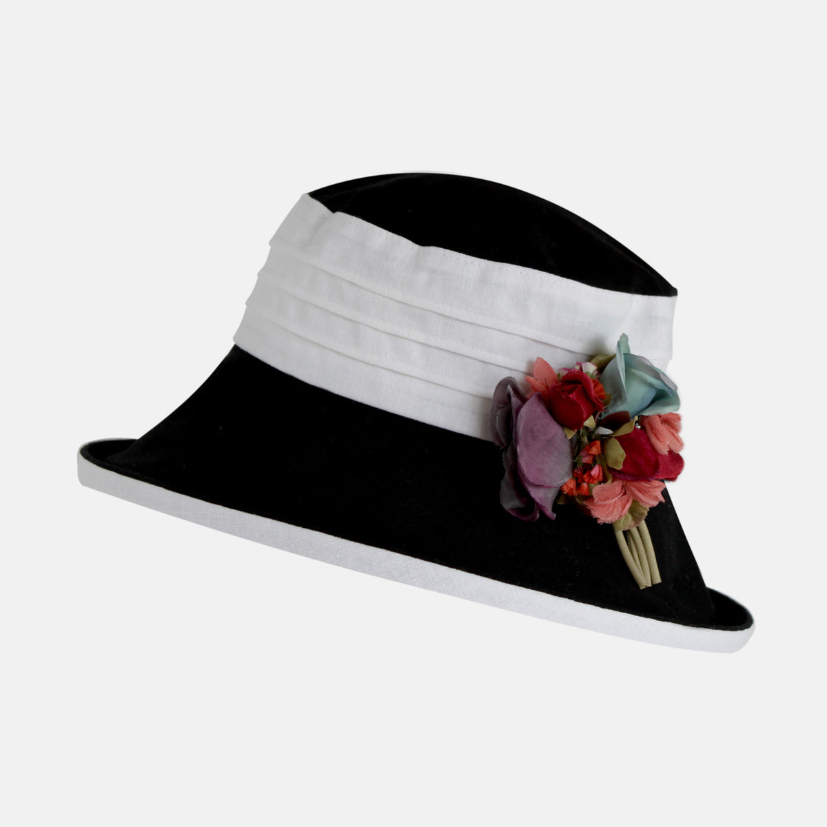 Large Brim Linen, Packable Sun Hat - Limited Edition Colour - Black ...