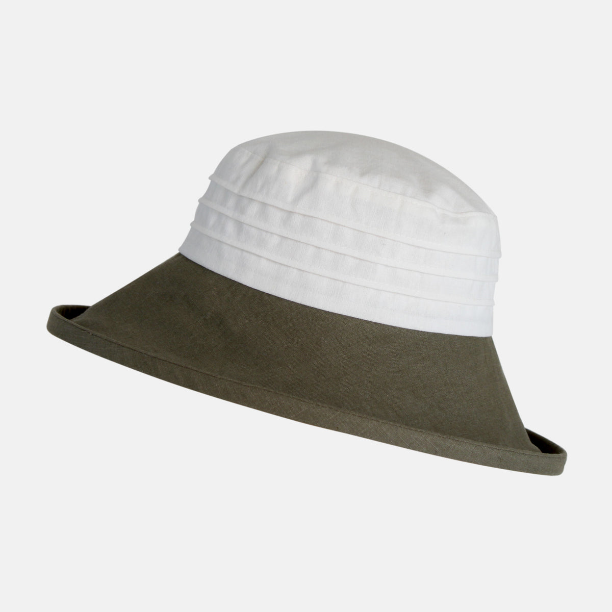 Large Brim Linen, Packable Sun Hat - Limited Edition Colour - Dark Kha ...